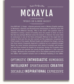 McKayla | Name Art Print – Name Stories