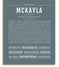 Mckayla Personalized Name Meaning Art Prints – Name Stories