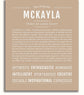 Mckayla Personalized Name Meaning Art Prints – Name Stories