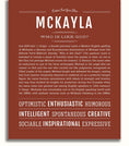 Mckayla Personalized Name Meaning Art Prints – Name Stories