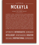 McKayla | Name Art Print – Name Stories