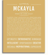 Mckayla Personalized Name Meaning Art Prints – Name Stories