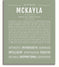 Mckayla Personalized Name Meaning Art Prints – Name Stories