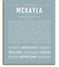 Mckayla Personalized Name Meaning Art Prints – Name Stories