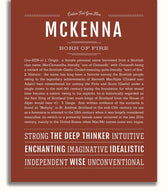 McKenna | Name Art Print – Name Stories