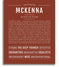 Mckenna Personalized Name Meaning Art Prints – Name Stories