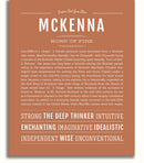 McKenna | Name Art Print – Name Stories
