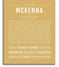 Mckenna Personalized Name Meaning Art Prints – Name Stories