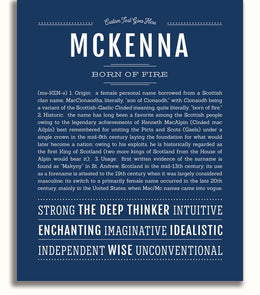 McKenna | Name Art Print – Name Stories