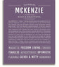 McKenzie | Name Art Print - Personalized Custom Gifts – Name Stories