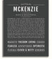 Mckenzie Personalized Name Meaning Art Prints – Name Stories
