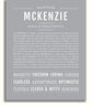 Mckenzie Personalized Name Meaning Art Prints – Name Stories