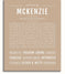Mckenzie Personalized Name Meaning Art Prints – Name Stories