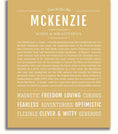 McKenzie | Name Art Print – Name Stories