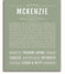 Mckenzie Personalized Name Meaning Art Prints – Name Stories