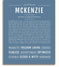 Mckenzie Personalized Name Meaning Art Prints – Name Stories