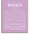 McKenzie | Name Art Print - Personalized Custom Gifts – Name Stories