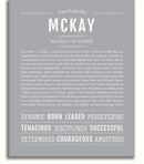Mckay Personalized Name Meaning Art Prints – Name Stories