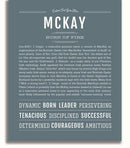 Mckay Personalized Name Meaning Art Prints – Name Stories