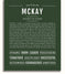 Mckay Personalized Name Meaning Art Prints – Name Stories