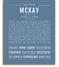Mckay Personalized Name Meaning Art Prints – Name Stories