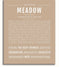 Meadow | Name Art Print – Name Stories