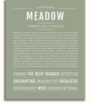 Meadow | Name Art Print – Name Stories