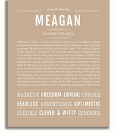 Meagan | Name Art Print – Name Stories