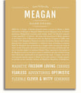 Meagan | Name Art Print – Name Stories