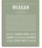 Meagan | Name Art Print – Name Stories