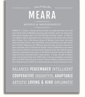 Meara Personalized Name Meaning Art Prints – Name Stories