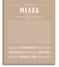 Meara Personalized Name Meaning Art Prints – Name Stories