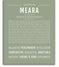 Meara Personalized Name Meaning Art Prints – Name Stories