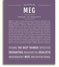 Meg | Name Art Print – Name Stories