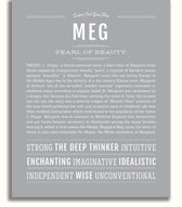 Meg | Name Art Print – Name Stories