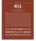 Meg | Name Art Print – Name Stories