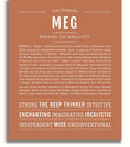 Meg | Name Art Print – Name Stories