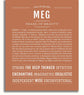 Meg | Name Art Print – Name Stories
