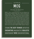 Meg | Name Art Print – Name Stories
