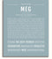 Meg | Name Art Print – Name Stories
