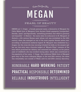 Megan | Name Art Print – Name Stories