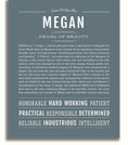 Megan | Name Art Print – Name Stories