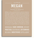 Megan | Name Art Print – Name Stories