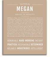 Megan | Name Art Print – Name Stories