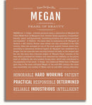 Megan | Name Art Print – Name Stories