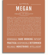 Megan | Name Art Print – Name Stories