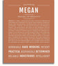 Megan Personalized Name Meaning Art Prints – Name Stories