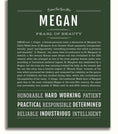 Megan | Name Art Print – Name Stories
