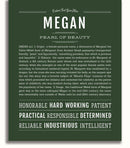 Megan | Name Art Print – Name Stories