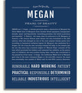 Megan | Name Art Print – Name Stories